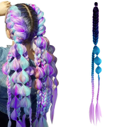 Hair Plaits (Braiding) - Blonde & Blue Ombre Braid – www ...