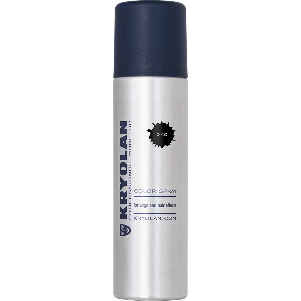 Kryolan Colour Spray - Black (D40) – www.festivalglitter.co.uk