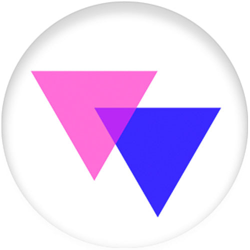 Bisexual Triangle Symbol Small Pin Badge – www.festivalglitter.co.uk