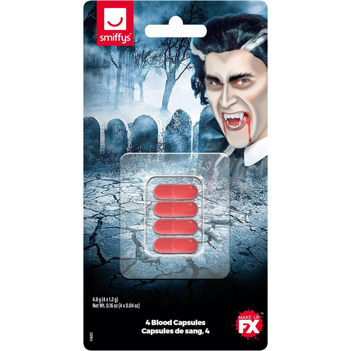 Halloween Fake Blood Capsules (4 Capsules) 11601 – www.festivalglitter ...
