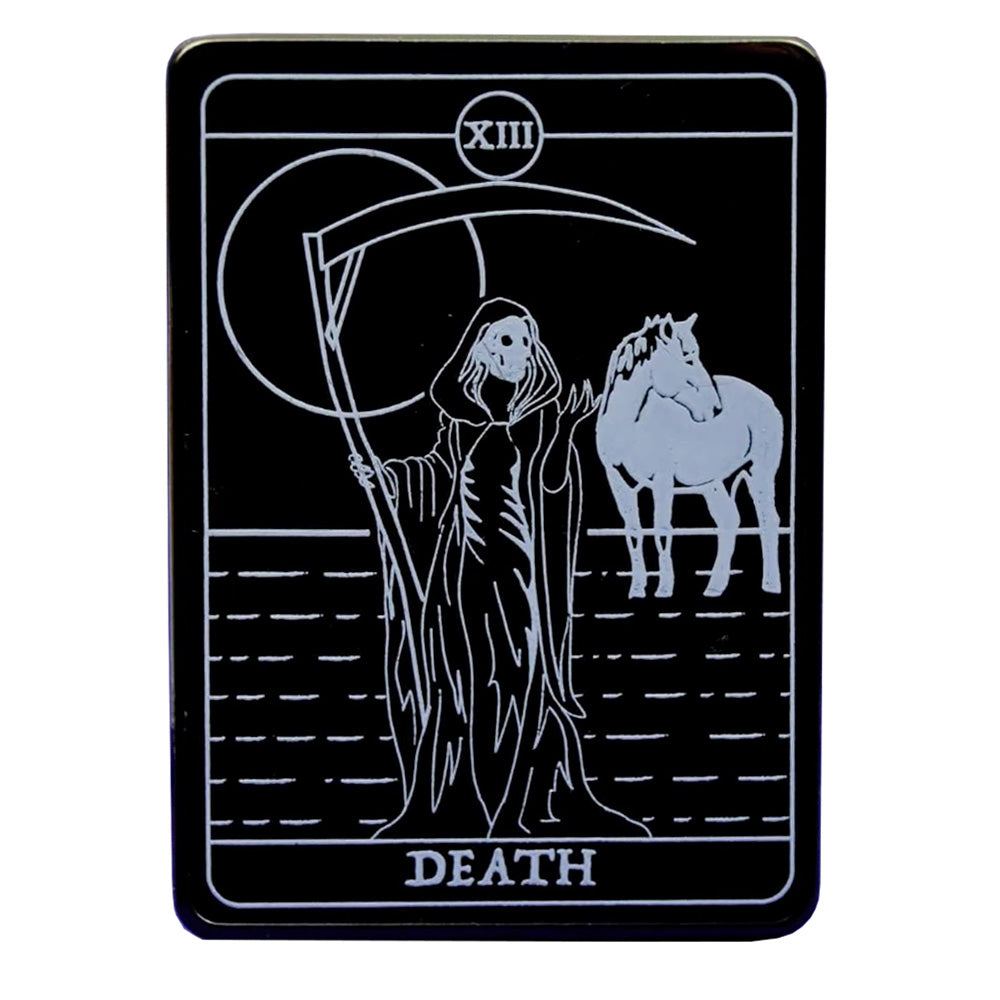 Tarot Death Enamel Pin – www.festivalglitter.co.uk