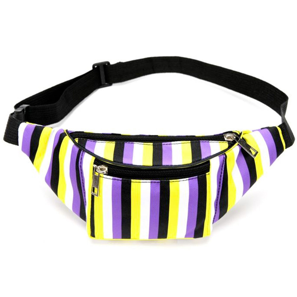Vertical Stripes Bumbag - Non Binary – www.festivalglitter.co.uk