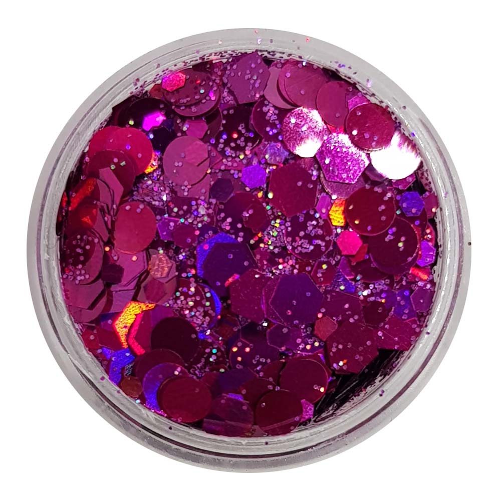 Pink Festival Glitter (Holographic Chunky Glitter Mix) - Real Raspberr ...