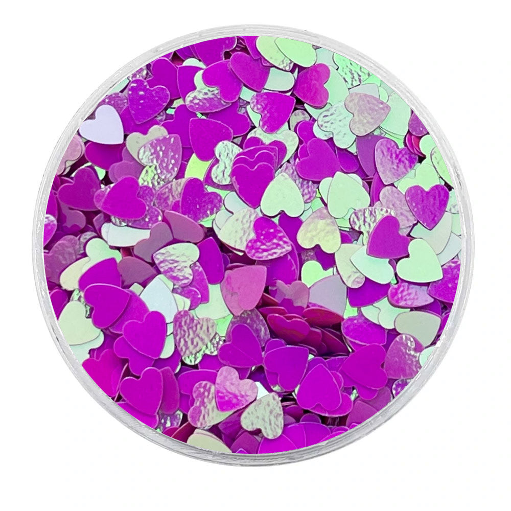 UV Pink Glitter Hearts (Iridescent UV Glitter Hearts) – www ...